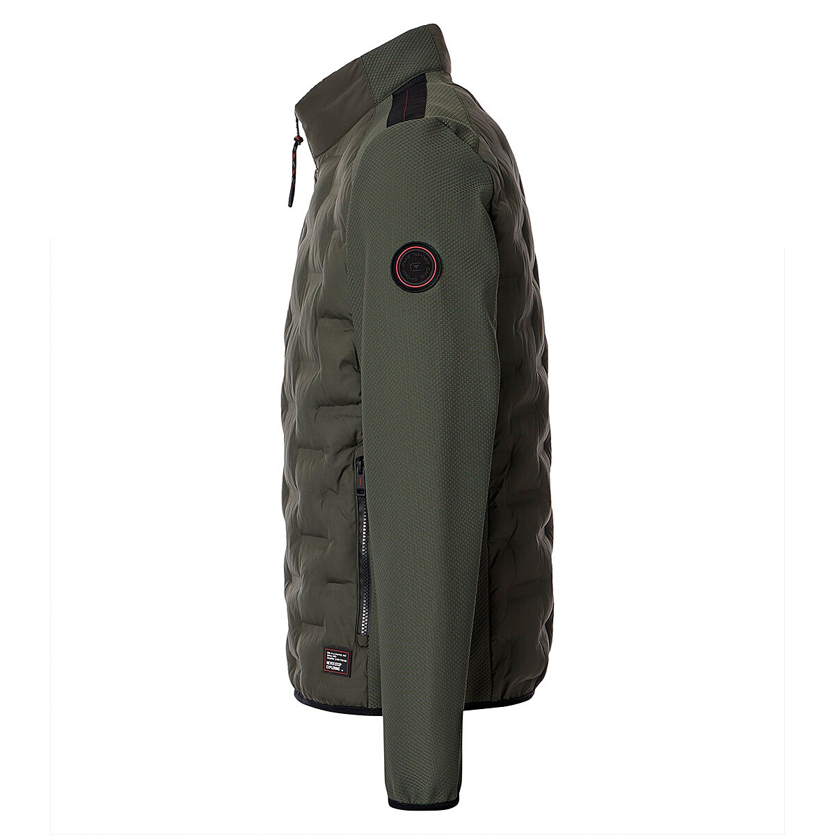 Casa Moda | Steppjacke im Material-Mix | Stepp mit Softshell | Oliv ...